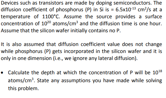 Solved Devices such as transistors are made by doping | Chegg.com
