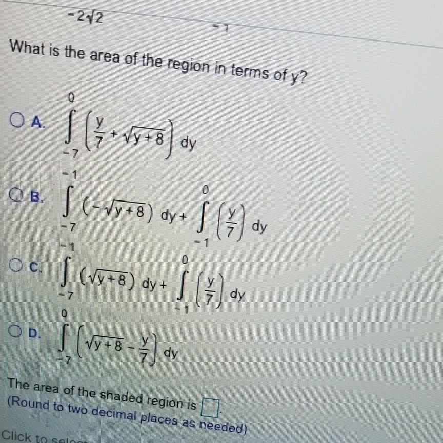 Solved Determine the area of the shaded region in the | Chegg.com