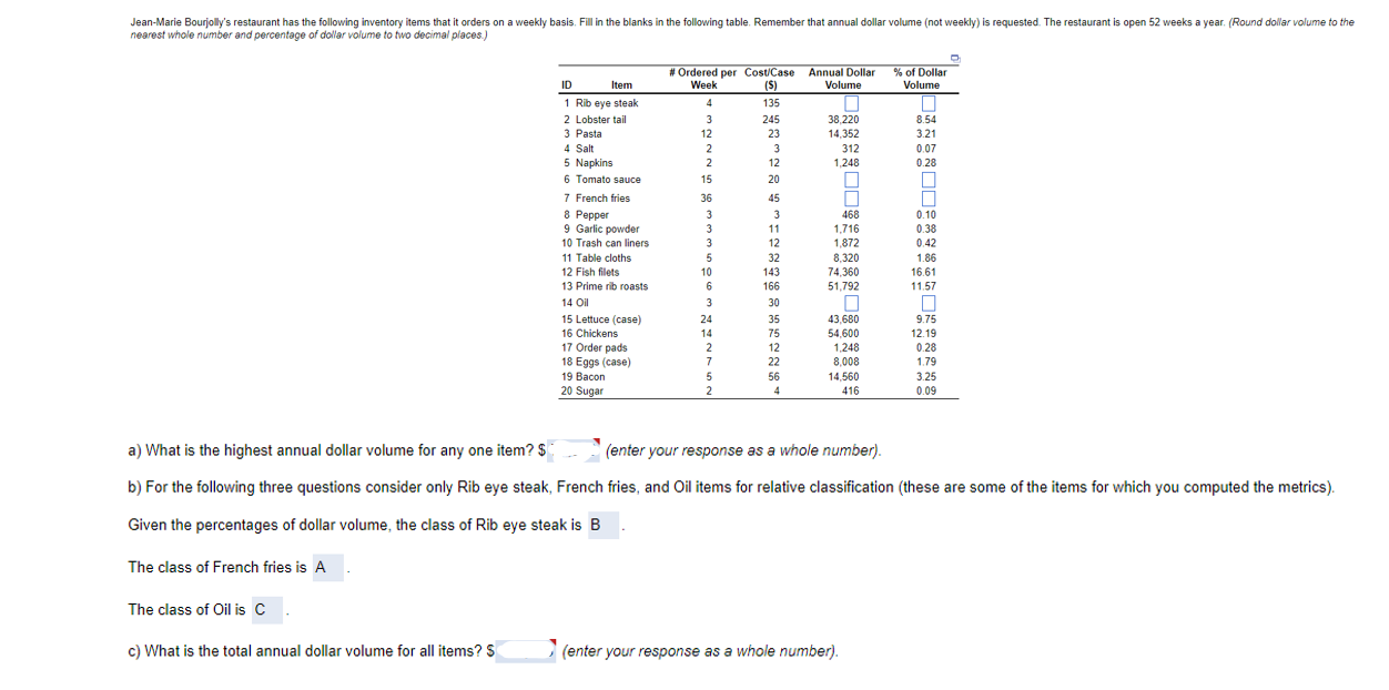 Solved Total of 3 parts*** (FILL out the table and the 2 | Chegg.com