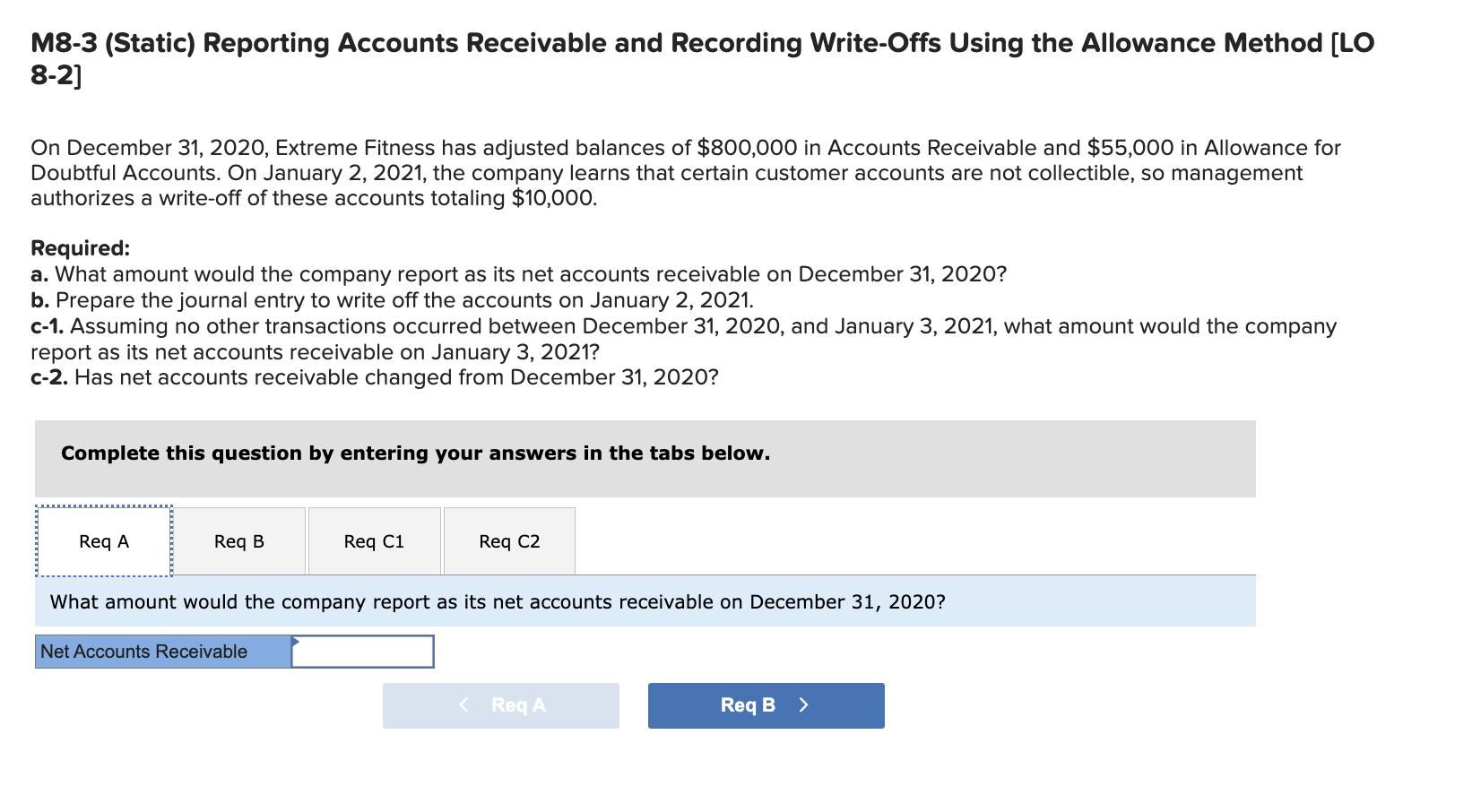 Solved M8-3 (Static) Reporting Accounts Receivable and | Chegg.com