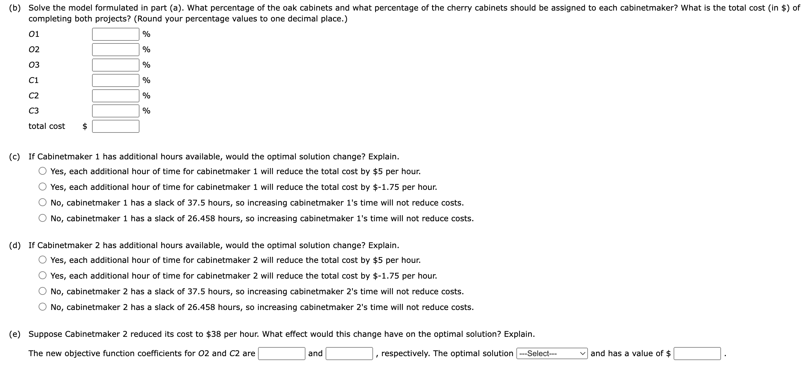A linear programming computer package is needed. to | Chegg.com