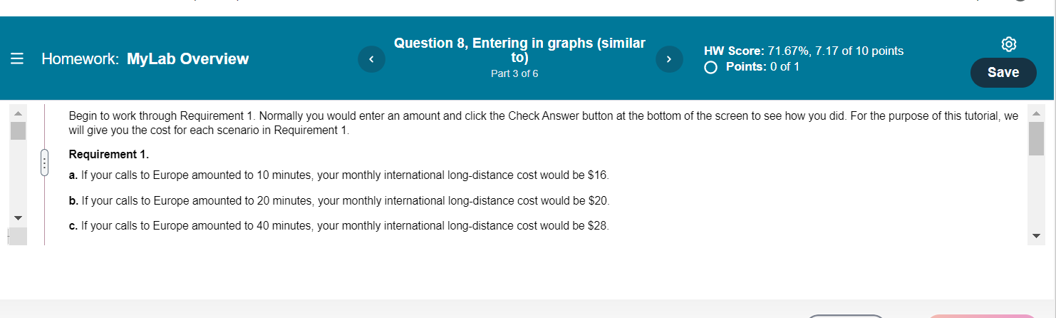 = Homework: MyLab Overview Question 8, Entering in | Chegg.com