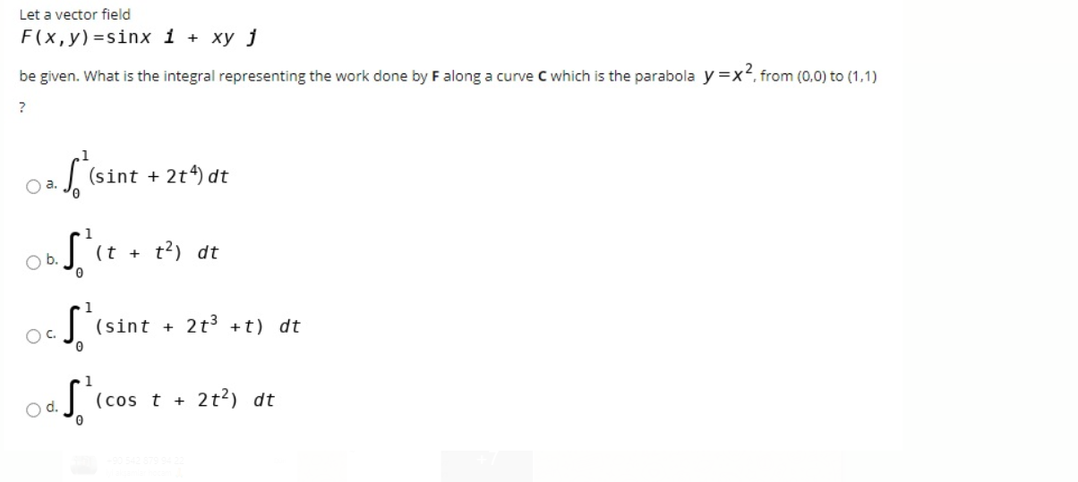 Solved Let a vector field F(x, y) =sinx i + xy j be given. | Chegg.com