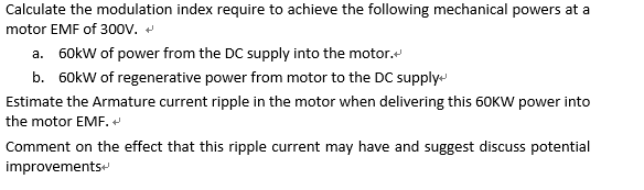 Q2+ A fixed field, separately excited DC motor | Chegg.com