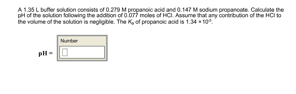 Solved A 1.35 L buffer solution consists of 0.279 M | Chegg.com