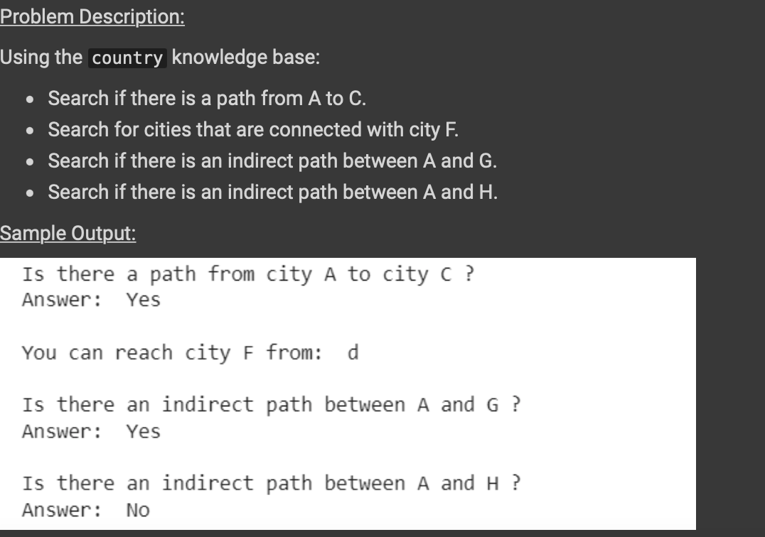 Solved Problem Description Implement A Knowledge Base 