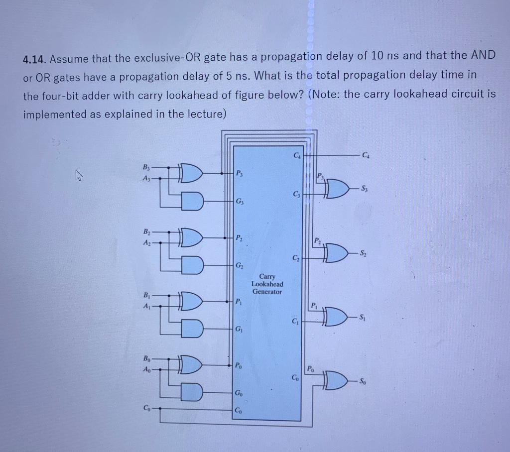 Solved 4.14. Assume that the exclusive-OR gate has a | Chegg.com