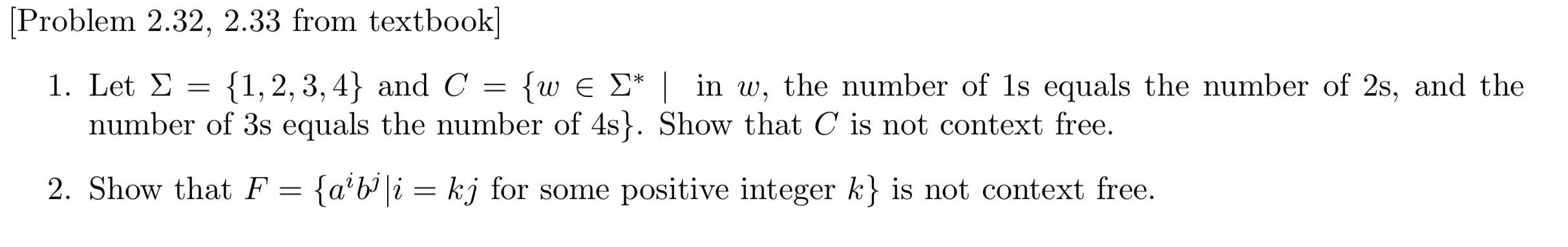 Solved * [Problem 2.32, 2.33 from textbook] 1. Let S = | Chegg.com