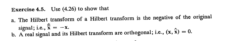 Solved Exercise 4.5. Use (4.26) to show that a. The Hilbert | Chegg.com