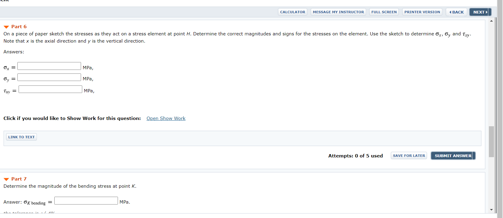 Solved CALCULATOR MESSAGE MY INSTRUCTOR FULL SCREEN PRINTER | Chegg.com