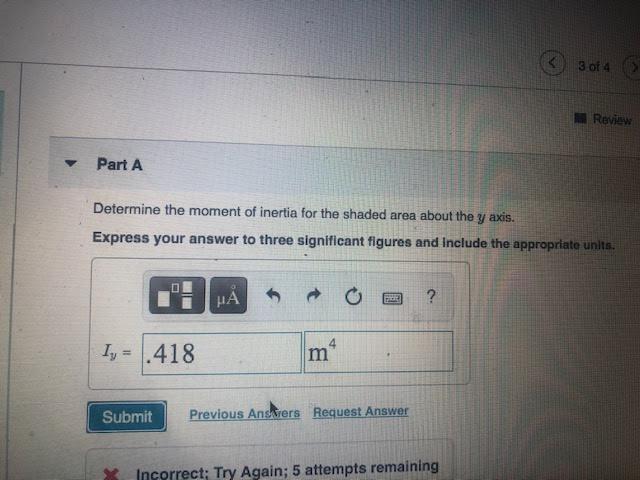 Solved ignments uzes des The shaded area shown in (Figure 1) | Chegg.com