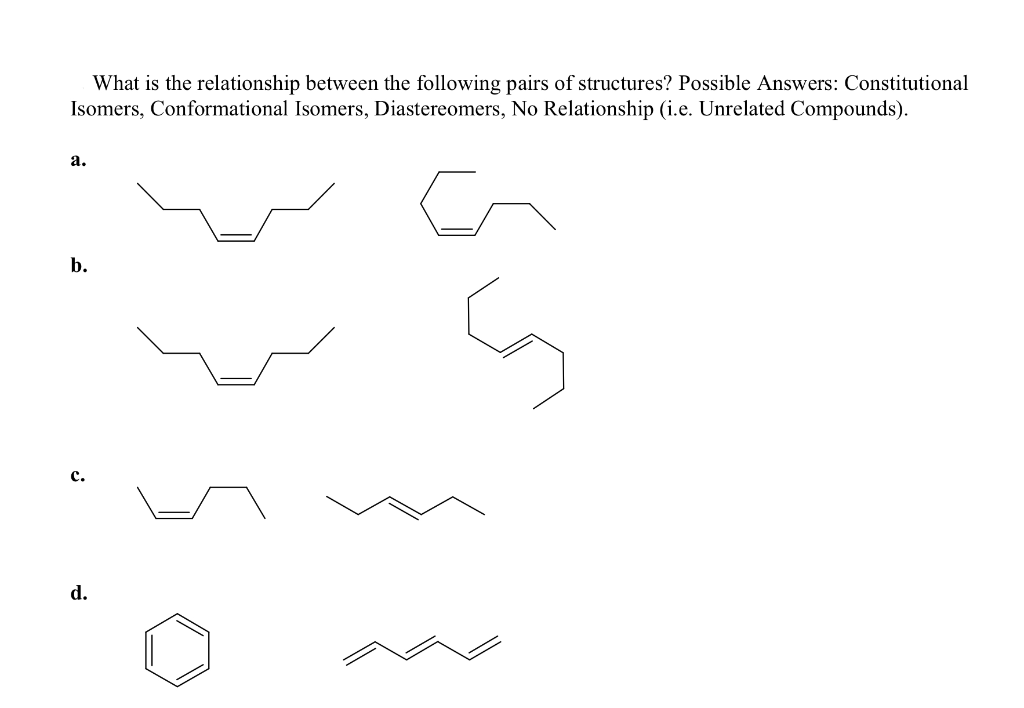 Solved What Is The Relationship Between The Following Pairs