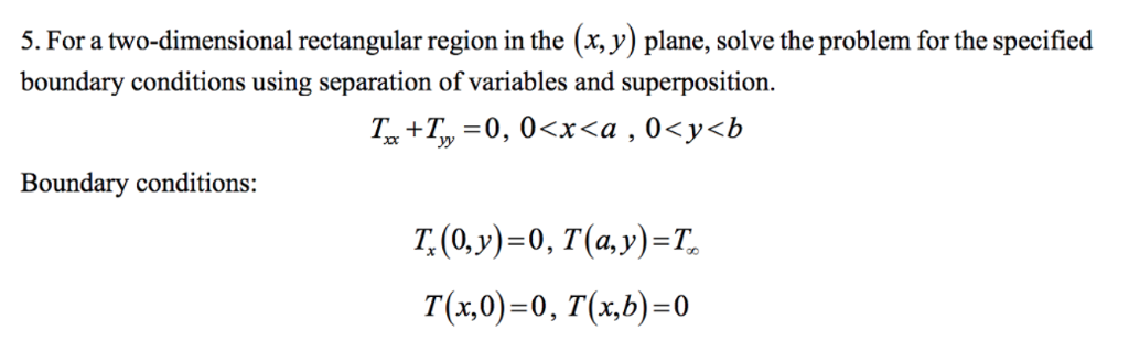 5. For a two-dimensional rectangular region in the | Chegg.com