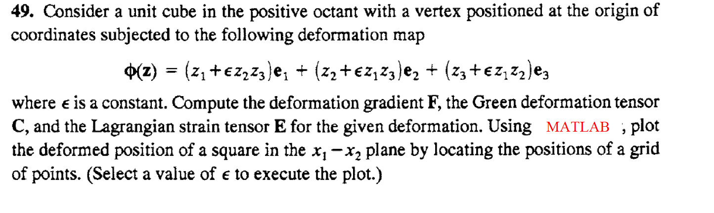 Solved 49. Consider a unit cube in the positive octant with | Chegg.com