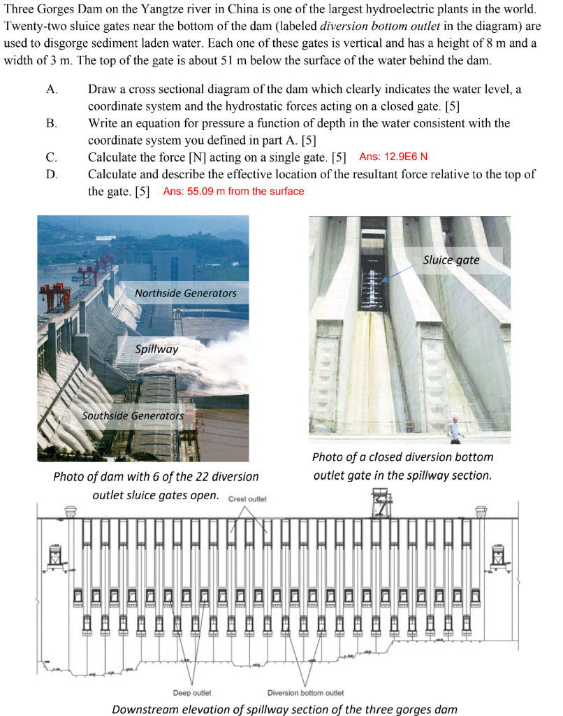 Solved 'hree Gorges Dam on the Yangtze river in China is one | Chegg.com