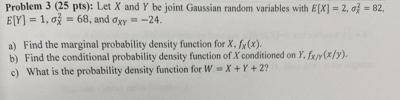 Solved Let X And Y Be Joint Gaussian Random Variables With 