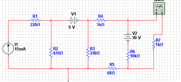 Solved I. Calculate the Thévenin voltage for the resistor R7 | Chegg.com