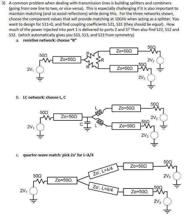Solved A common problem when dealing with transmission lines | Chegg.com