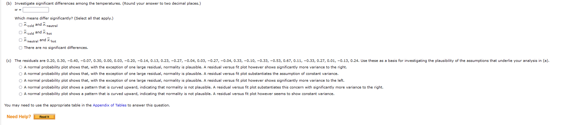 Solved (a) Does temperature affect true average body mass | Chegg.com