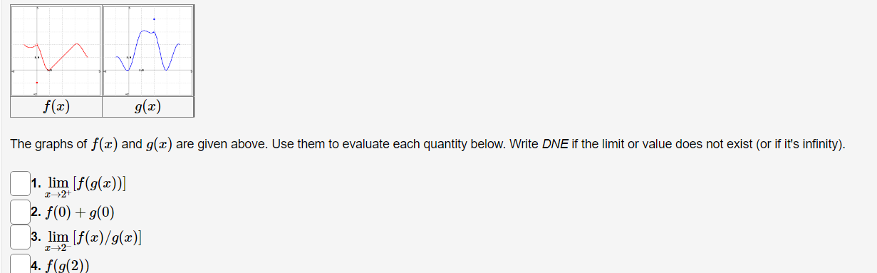 Solved The graphs of f(x) and g(x) are given above. Use them | Chegg.com