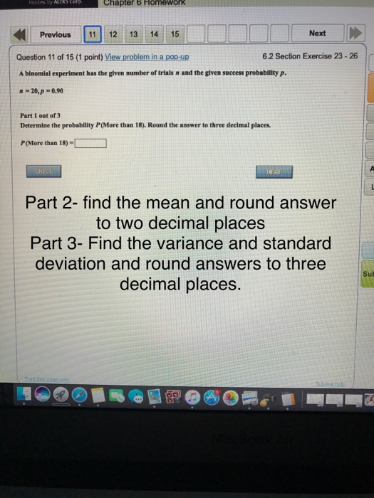 Solved A binomial experiment has the given number of trials | Chegg.com