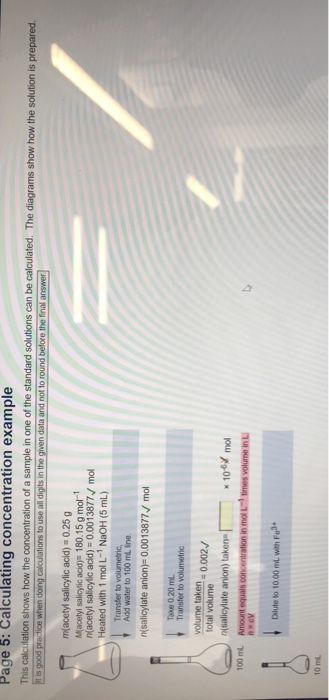 Solved Page 5: Calculating concentration example This | Chegg.com
