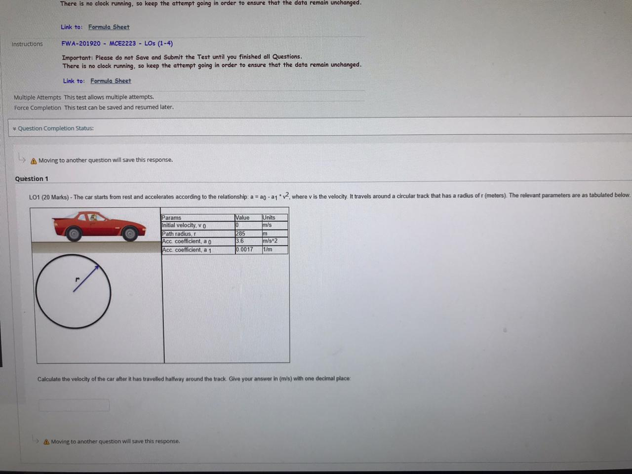 Solved There is no clock running, so keep the attempt going | Chegg.com