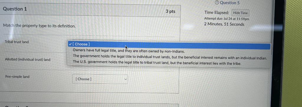Solved Question 1 Match the property type to its definition. | Chegg.com