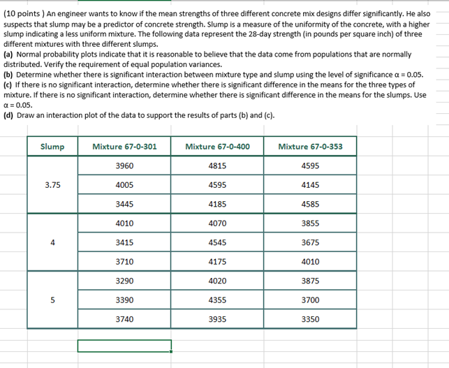 Solved (10 points) An engineer wants to know if the mean | Chegg.com