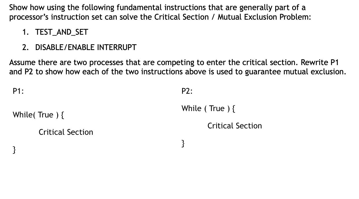 Solved Show how using the following fundamental instructions | Chegg.com