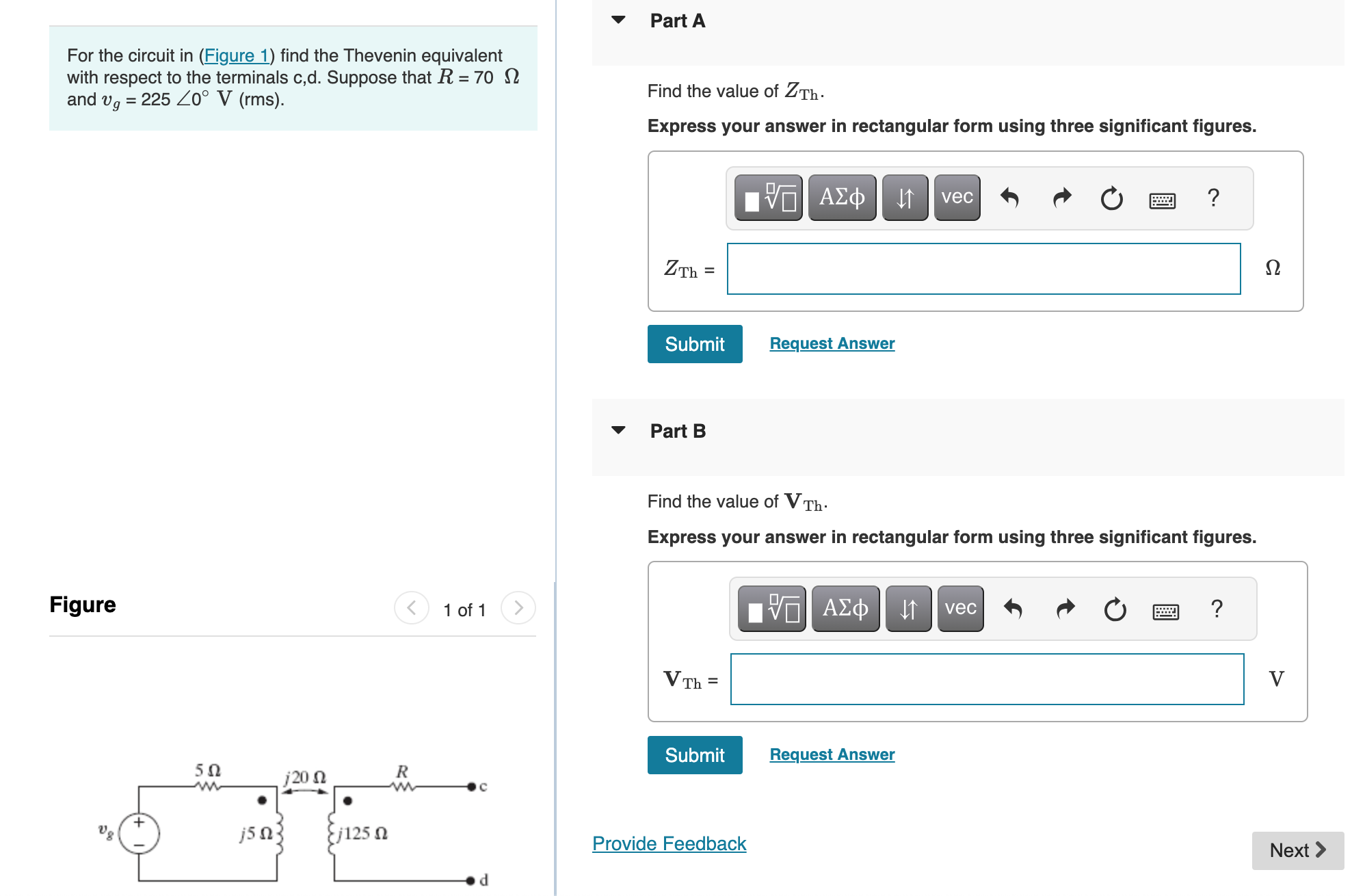 Solved For the circuit in find the Thevenin equivalent with | Chegg.com