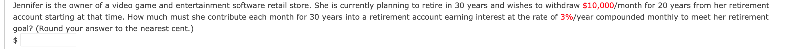 Solved goal? (Round your answer to the nearest cent.) $ | Chegg.com