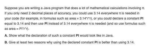 Solved Suppose you are writing a Java program that does a | Chegg.com