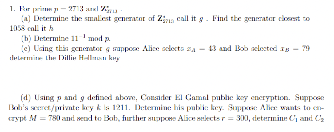 Solved Please answer number 1 part A, B, C, and D use above | Chegg.com