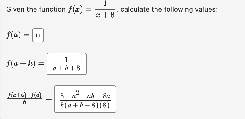 Solved Given the function f(x)=x+81, calculate the following | Chegg.com