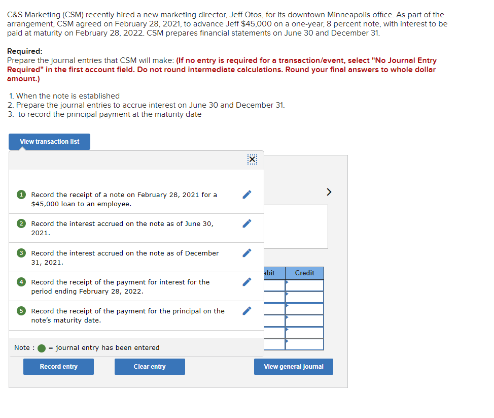 Solved C\&S Marketing (CSM) recently hired a new marketing | Chegg.com