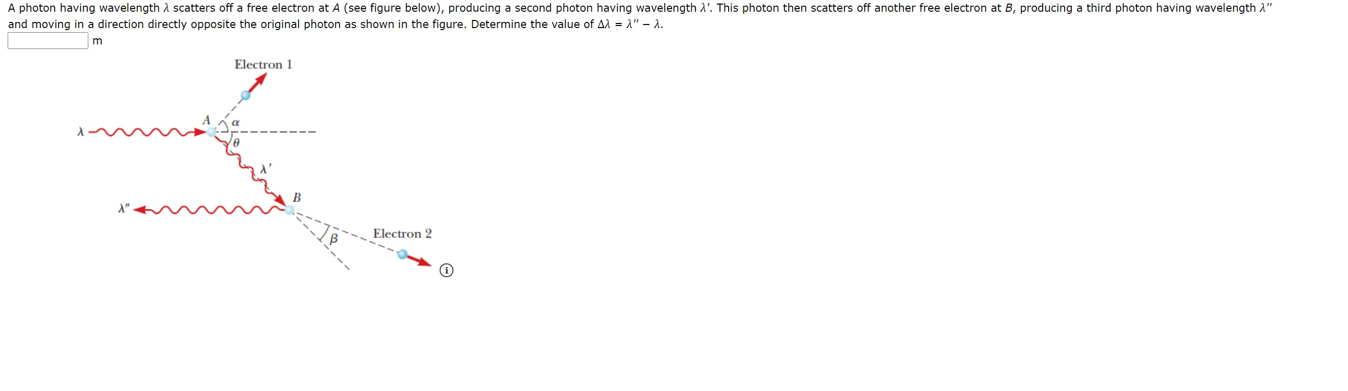 Solved A photon having wavelength 2 scatters off a free | Chegg.com