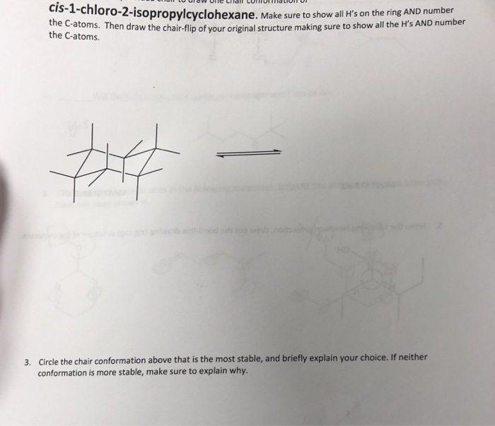 Solved cis-1-chloro-2-isopropylcyclohexane. Make sure to | Chegg.com