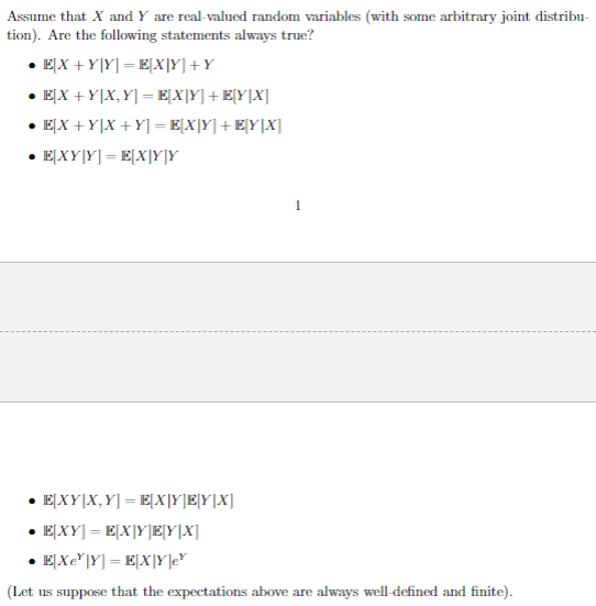Solved Assume That X And Y Are Real Valued Random Variables 7936