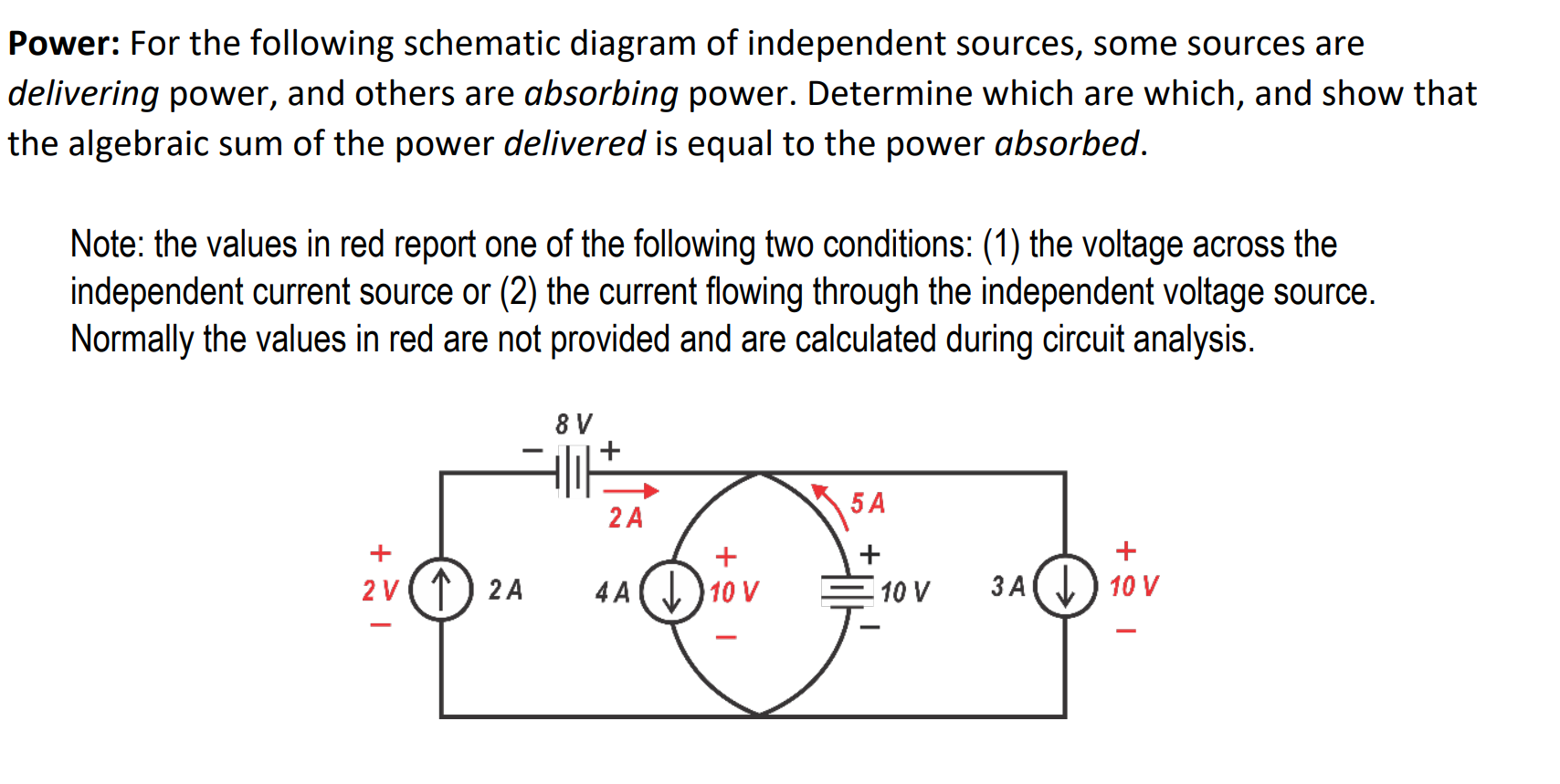 Solved Power: For the following schematic diagram of | Chegg.com