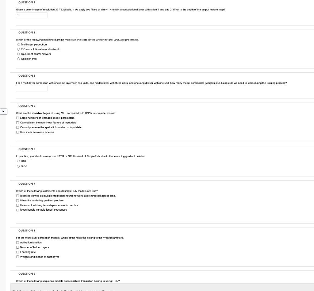 Solved QUESTION 3 Which of the following machine learning | Chegg.com