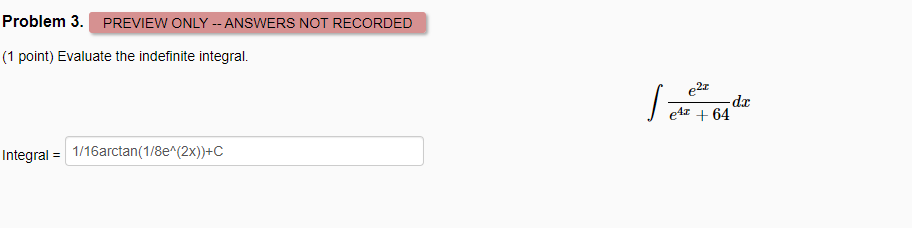 Solved Problem 2. PREVIEW ONLY -- ANSWERS NOT RECORDED (1 | Chegg.com