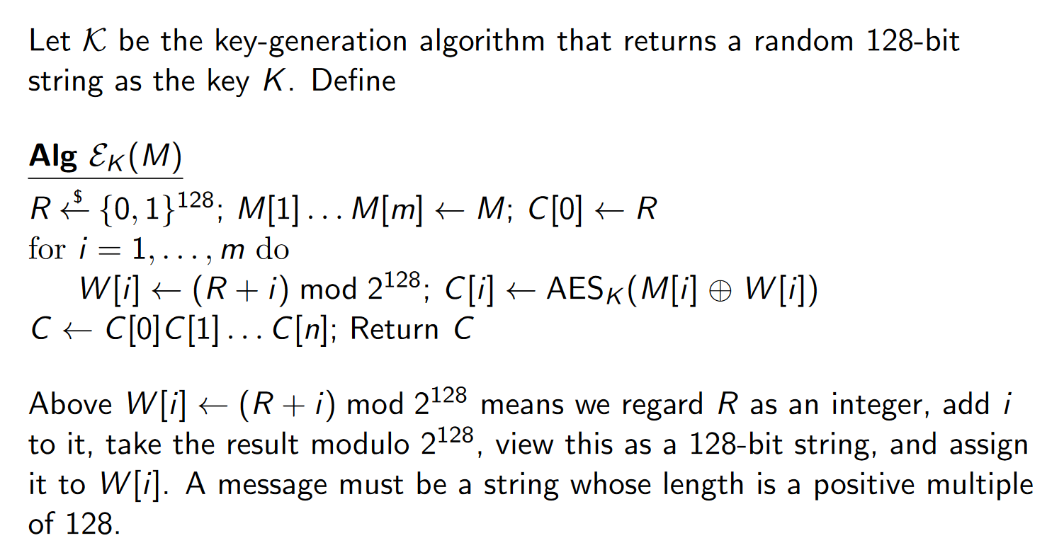 Let K be the key-generation algorithm that returns a | Chegg.com