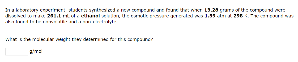 Solved In a laboratory experiment, students synthesized a | Chegg.com