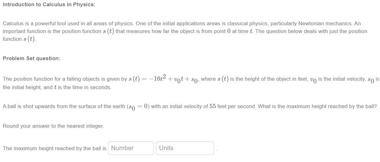 Solved Introduction to Calculus in Physics: Calculus is a | Chegg.com
