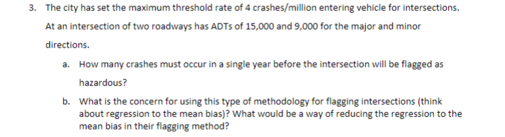 Solved 3. The city has set the maximum threshold rate of 4 | Chegg.com