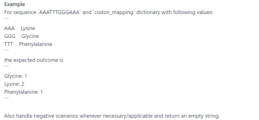 Solved Part 1 It should read the DNA strands from a given | Chegg.com