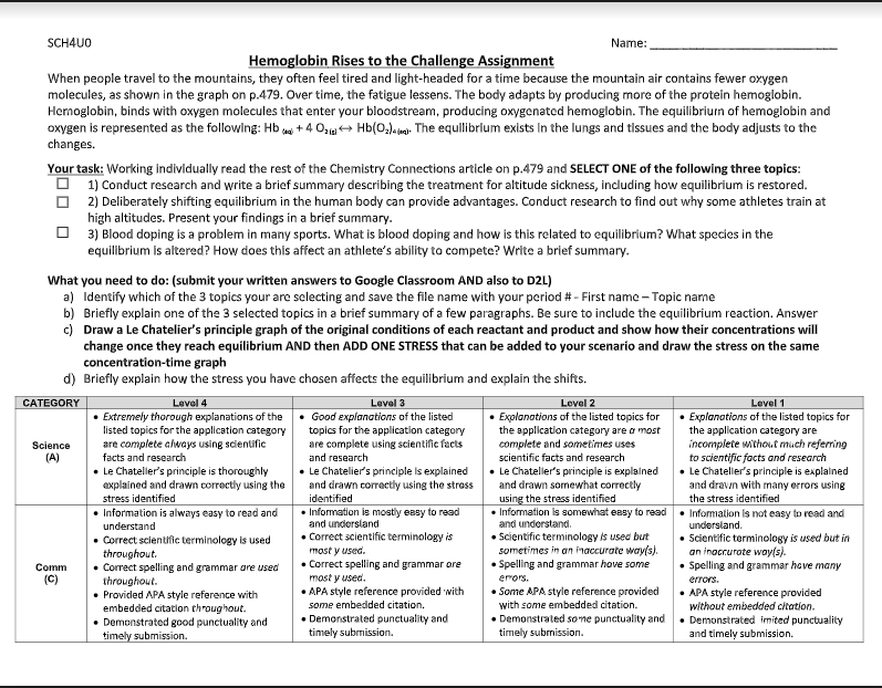 Solved TThis is the article (Chemistry Connections) as it | Chegg.com