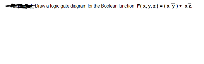 Solved Draw a logic gate diagram for the Boolean function | Chegg.com