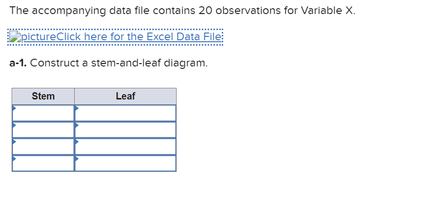 Solved The accompanying data file contains 20 observations | Chegg.com